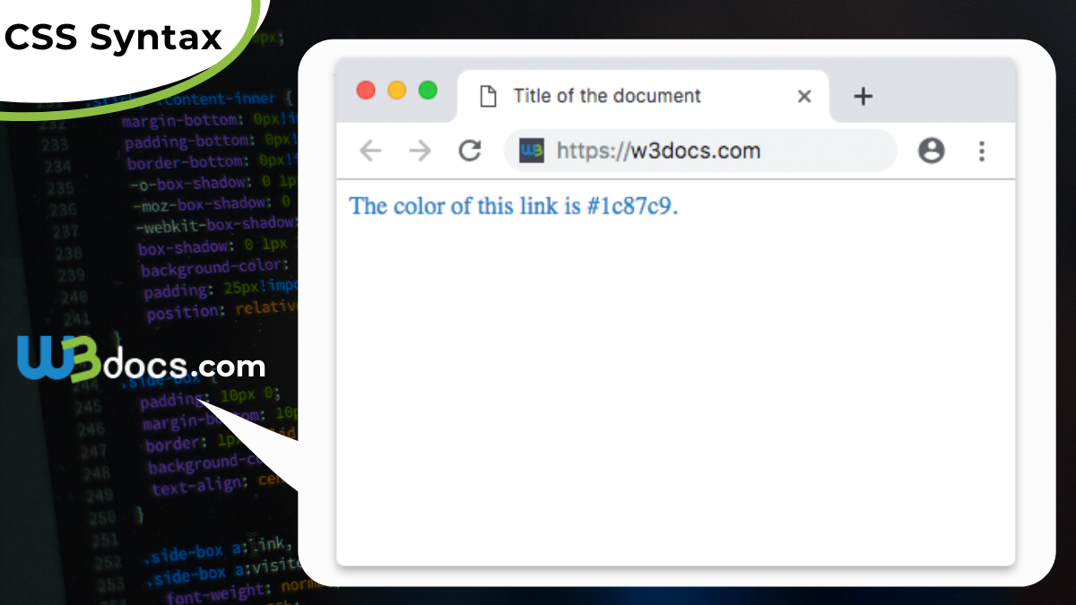 CSS Syntax with its 3 parts and CSS Comments CSS Syntax with its 3 parts and CSS Comments