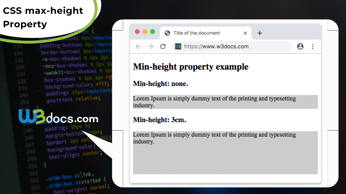CSS max-height Property CSS max-height Property