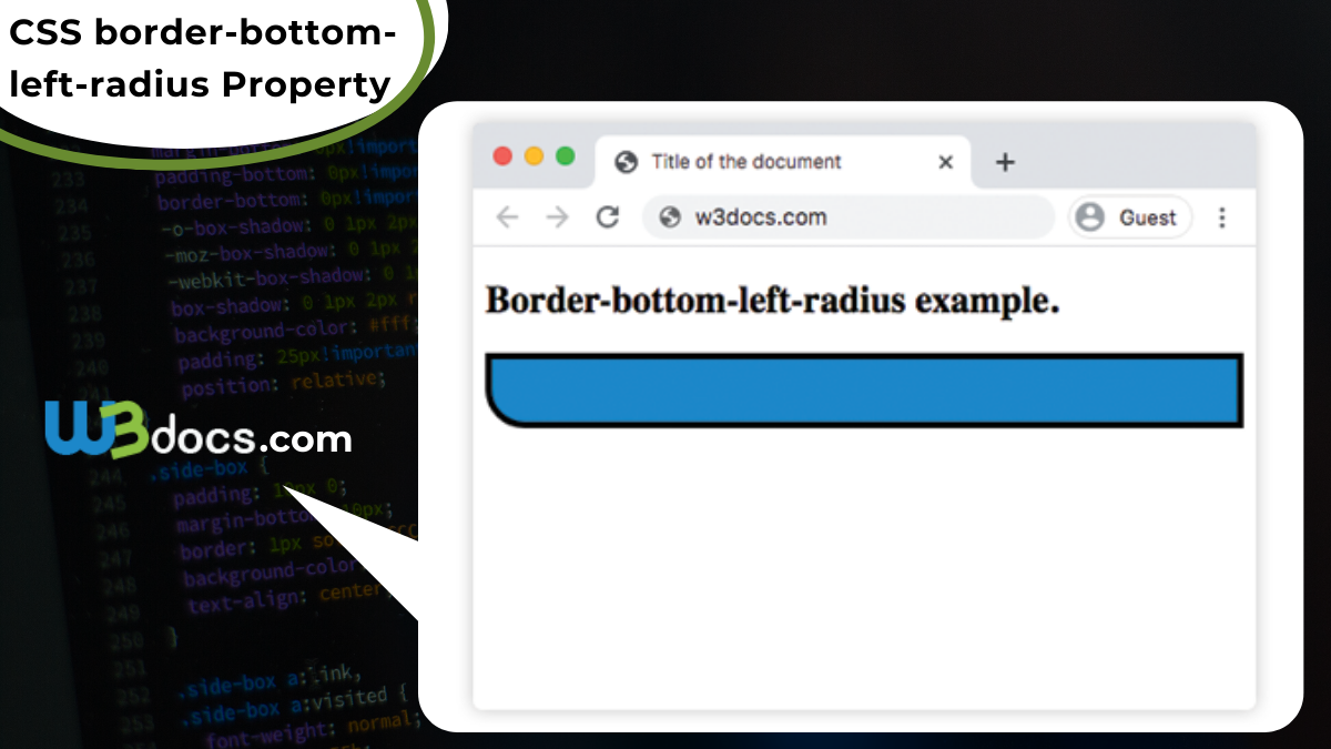 CSS border-bottom-left-radius Property