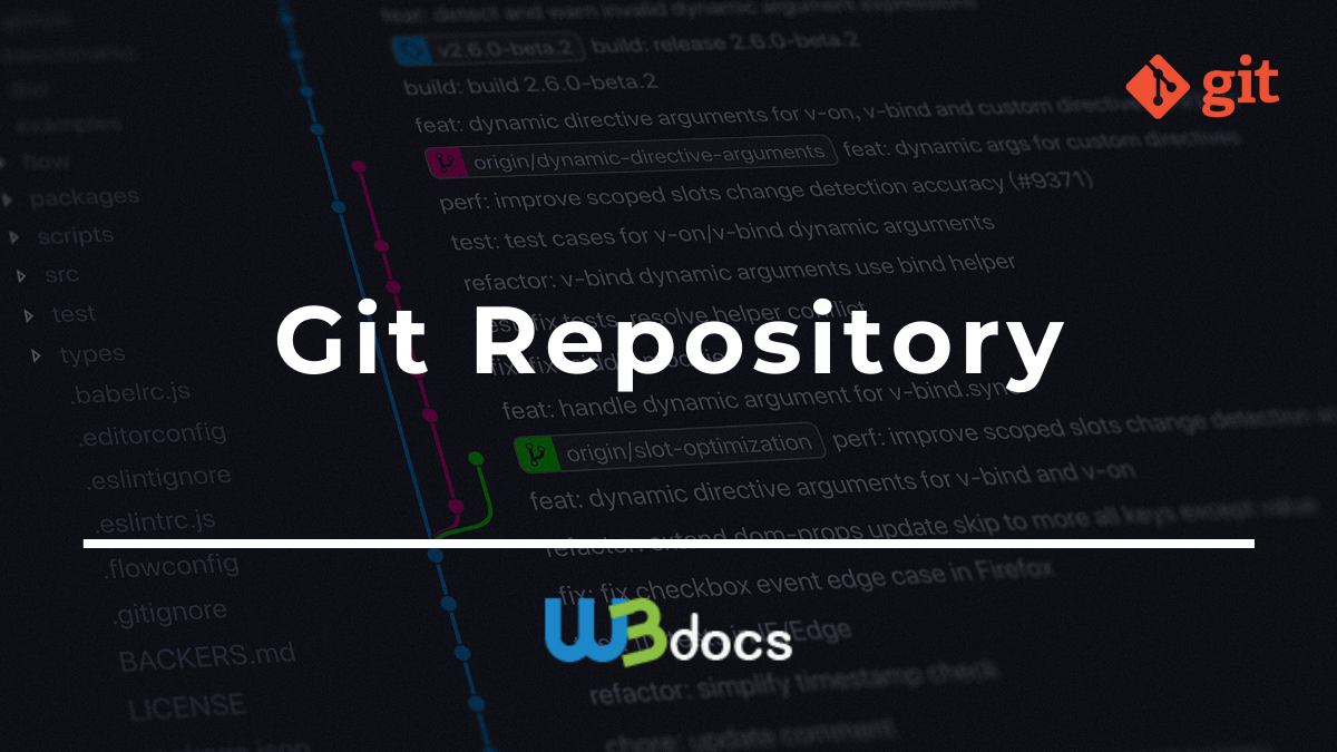 Git Repository | W3Docs Git Online Tutorial Git Repository | W3Docs Git Online Tutorial
