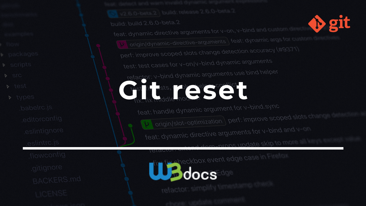 Git Reset How To Use Git Reset W3docs Online Git Tutorial