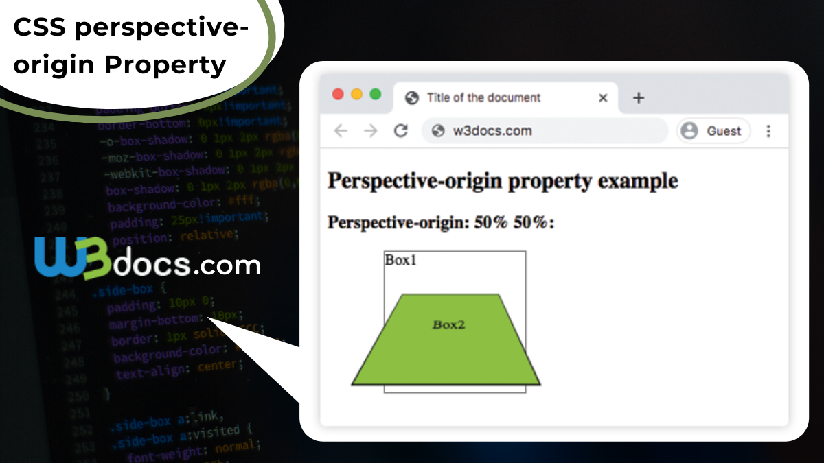CSS perspective-origin Property CSS perspective-origin Property