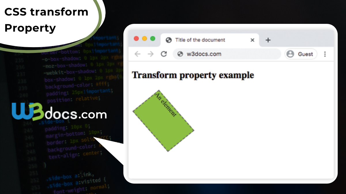 CSS transform Property CSS transform Property