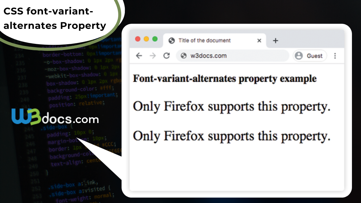 CSS font-variant-alternates Property