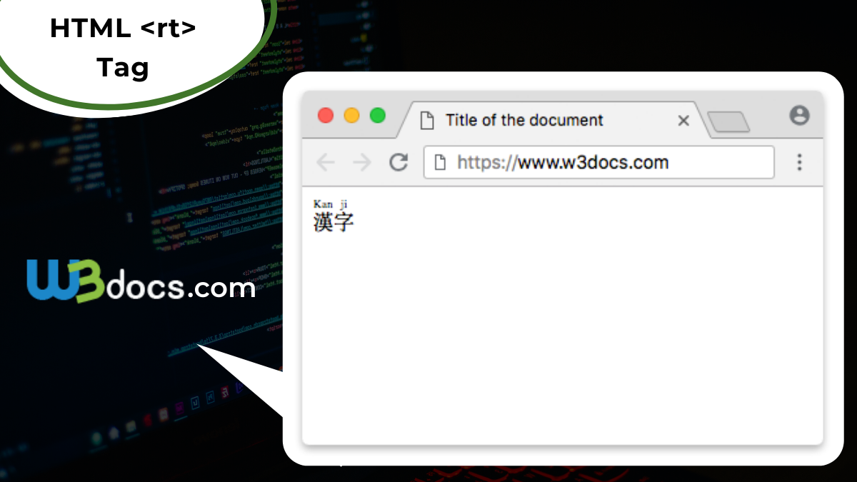 HTML rt Tag - Learn HTML | W3Docs HTML rt Tag - Learn HTML | W3Docs