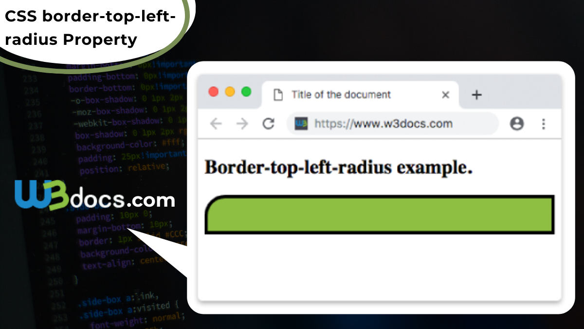 Css Border Top Left Radius Property