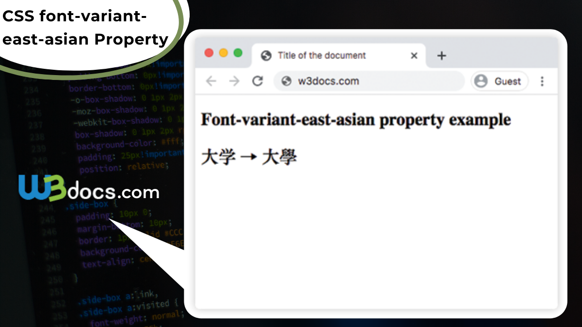 CSS font-variant-east-asian Property