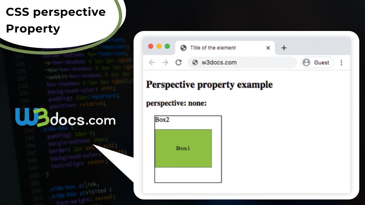 CSS perspective Property CSS perspective Property