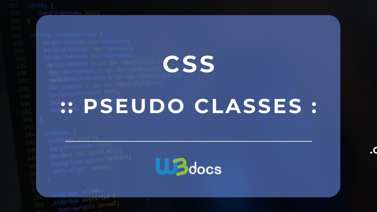 CSS :link Pseudo Class Learm CSS | W3Docs