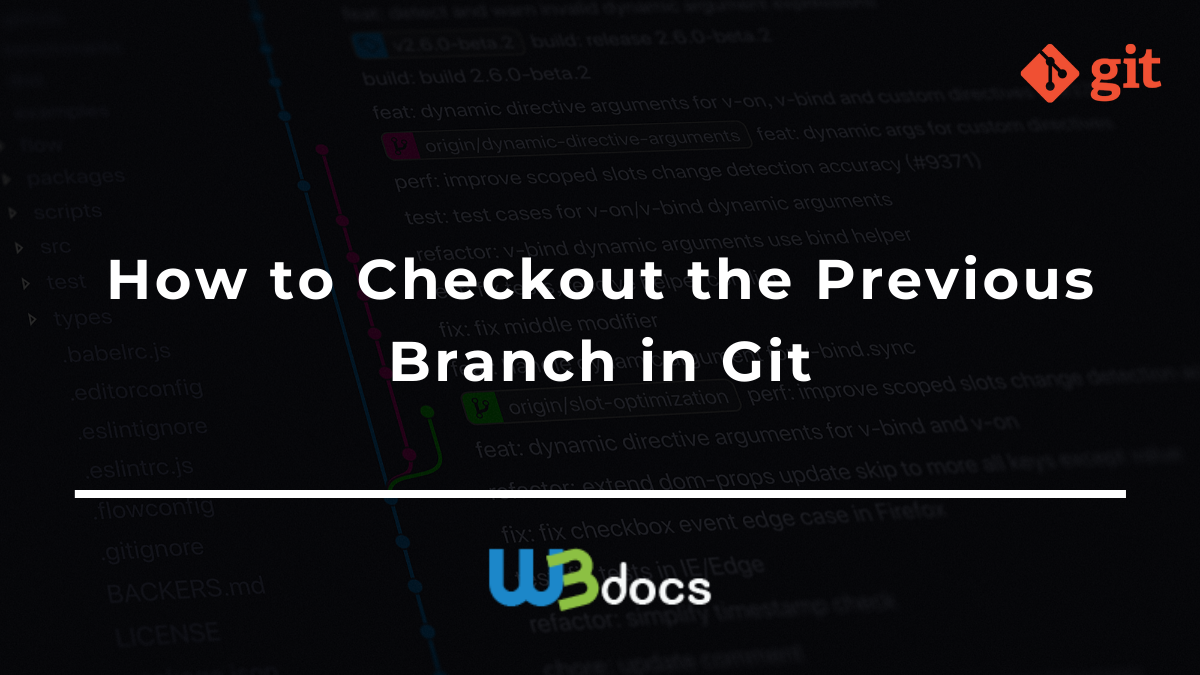 How to Checkout the Previous Branch in Git